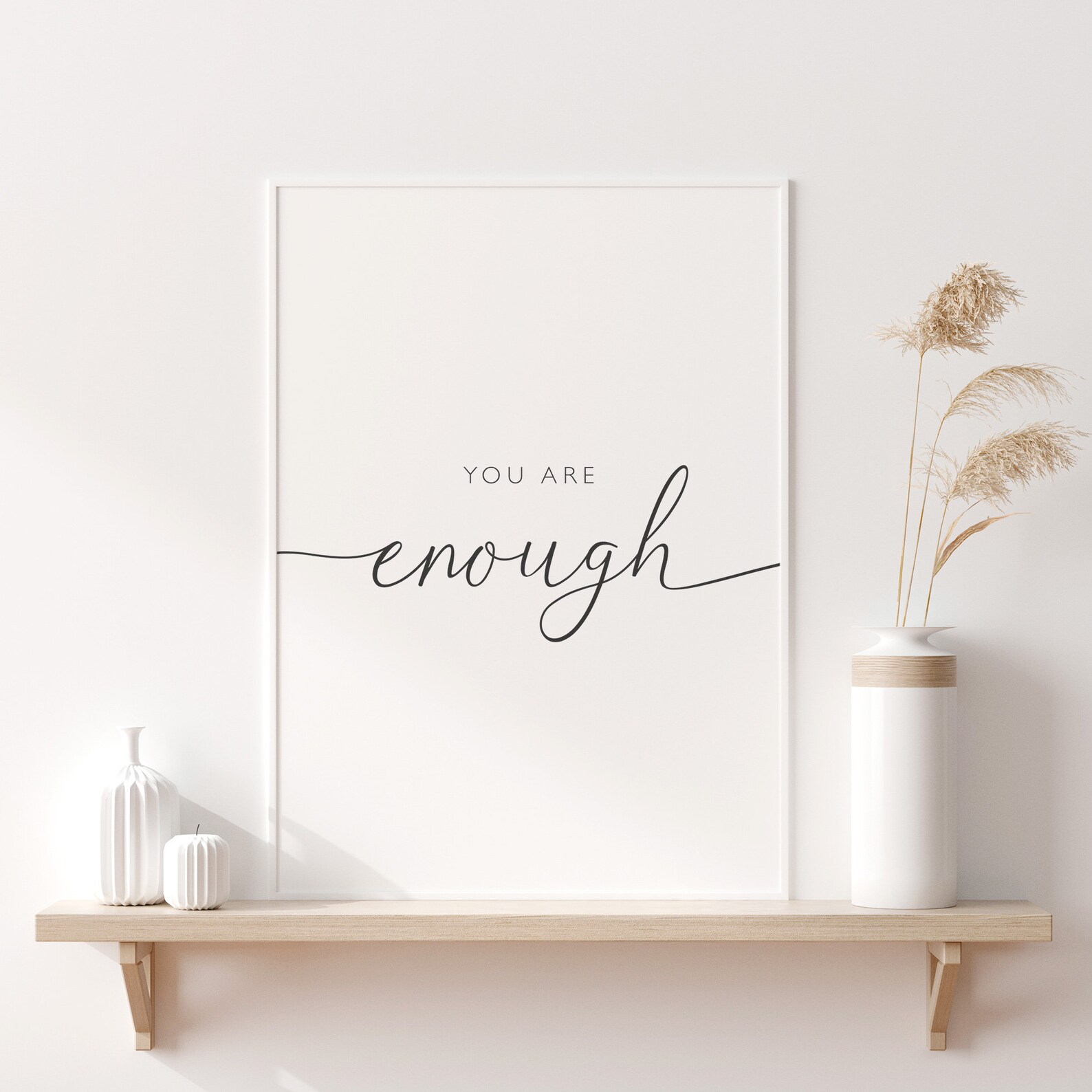 You Are Enough Print Printable Quotes Motivational Posters | Etsy