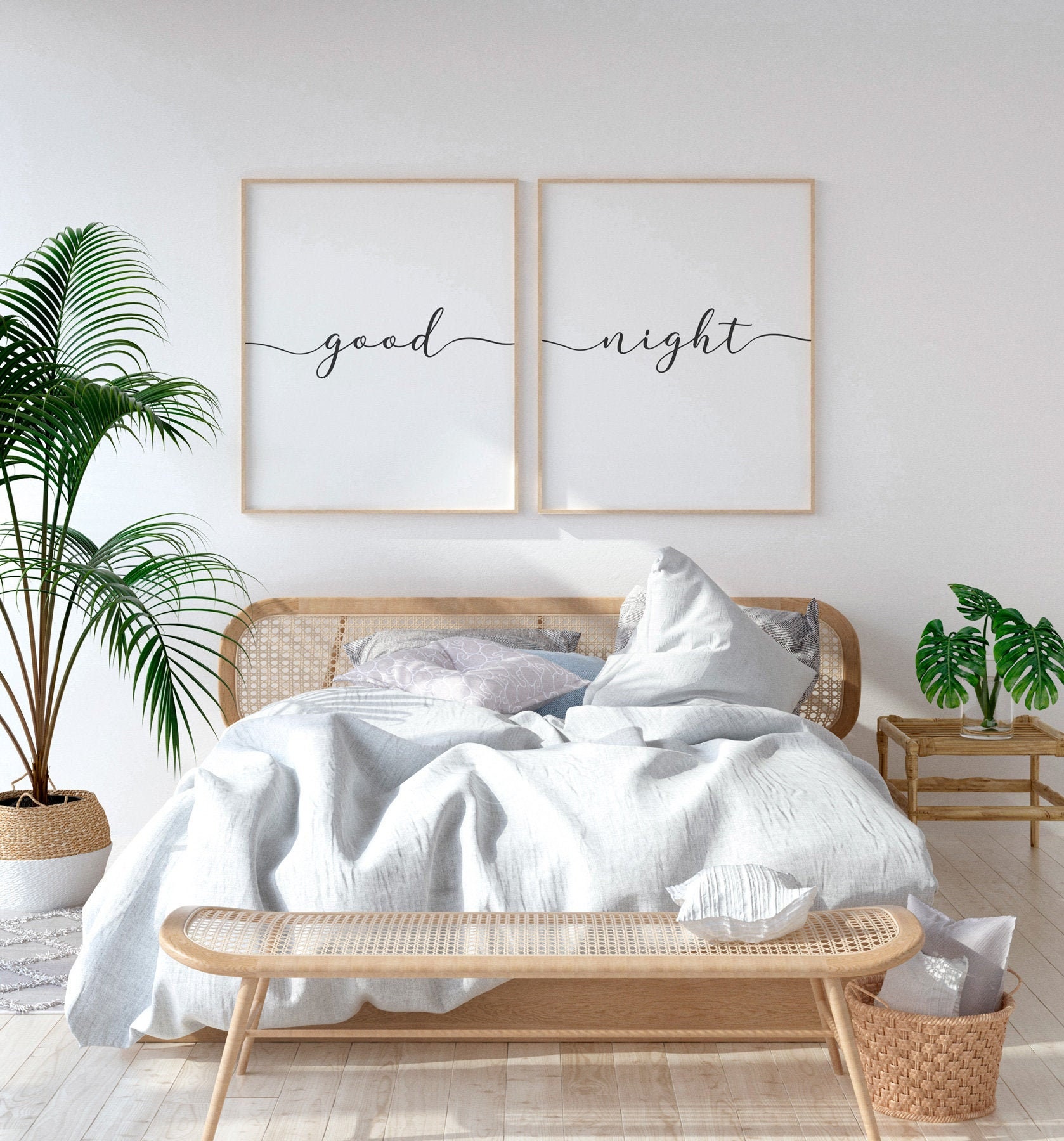 Good Night Print Nursery Print Set of 2 Printable Art - Etsy