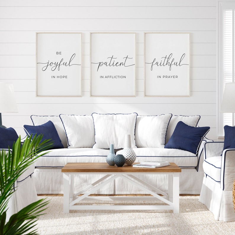 Bible Verse Wall Art Printable Set of 3 Bible Verse Prints - Etsy