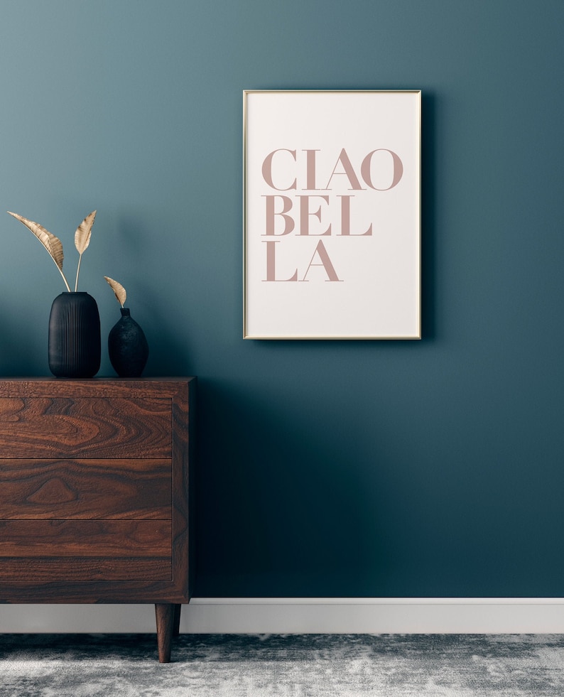Fashion Print Ciao Bella Sign Fashion Wall Art Home Wall - Etsy