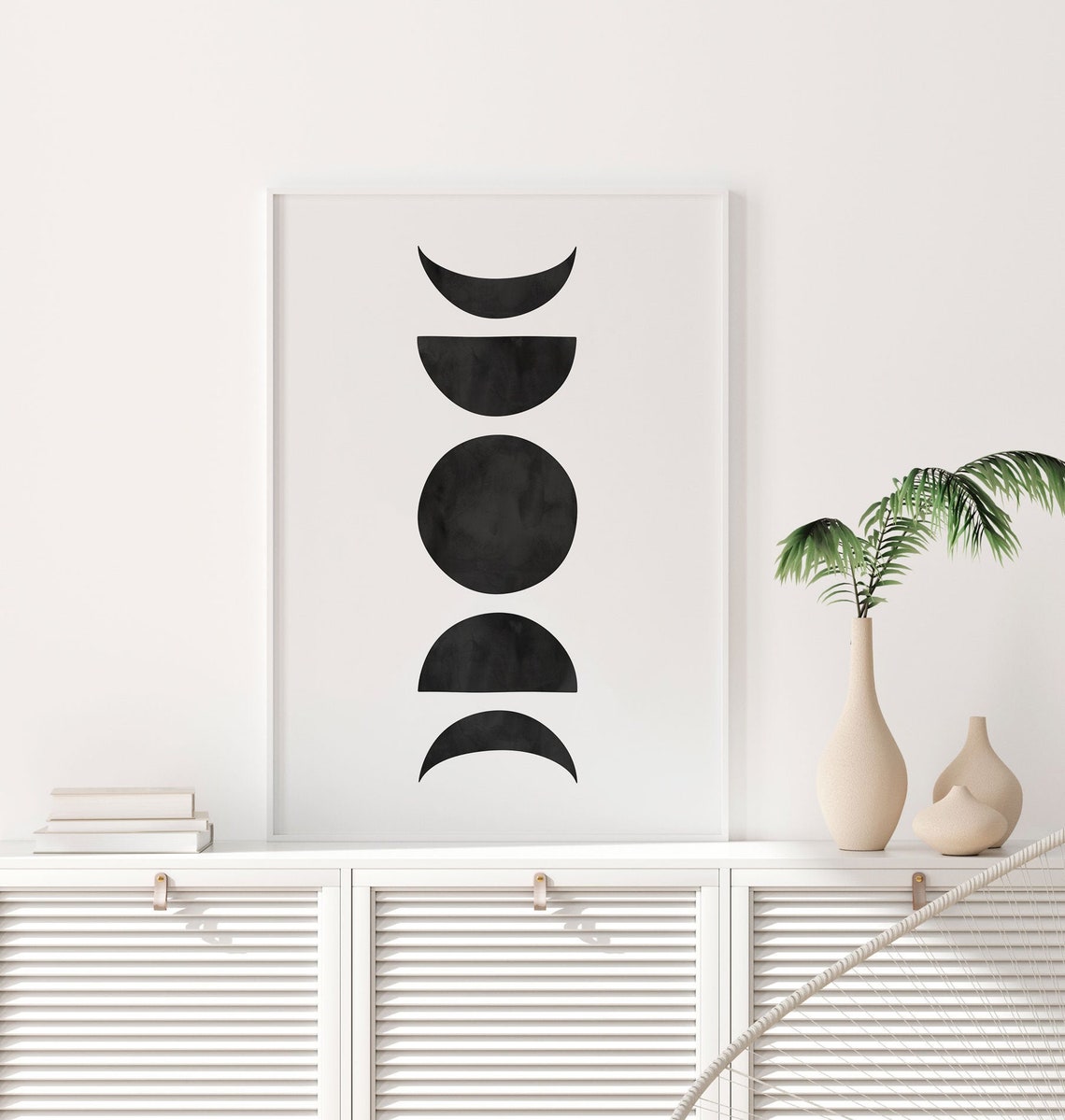 Boho Moon Printable Bedroom Wall Decor Over the Bed Phases | Etsy