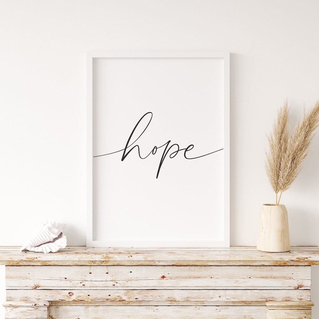 Hope Print, Bible Verse Wall Art, Printable Art, Hope Sing, Scripture ...