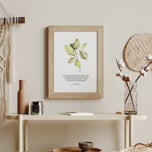 Bible Verse Wall Decor, Psalms Set of 6, Bible Wall Art, Scripture Art ...
