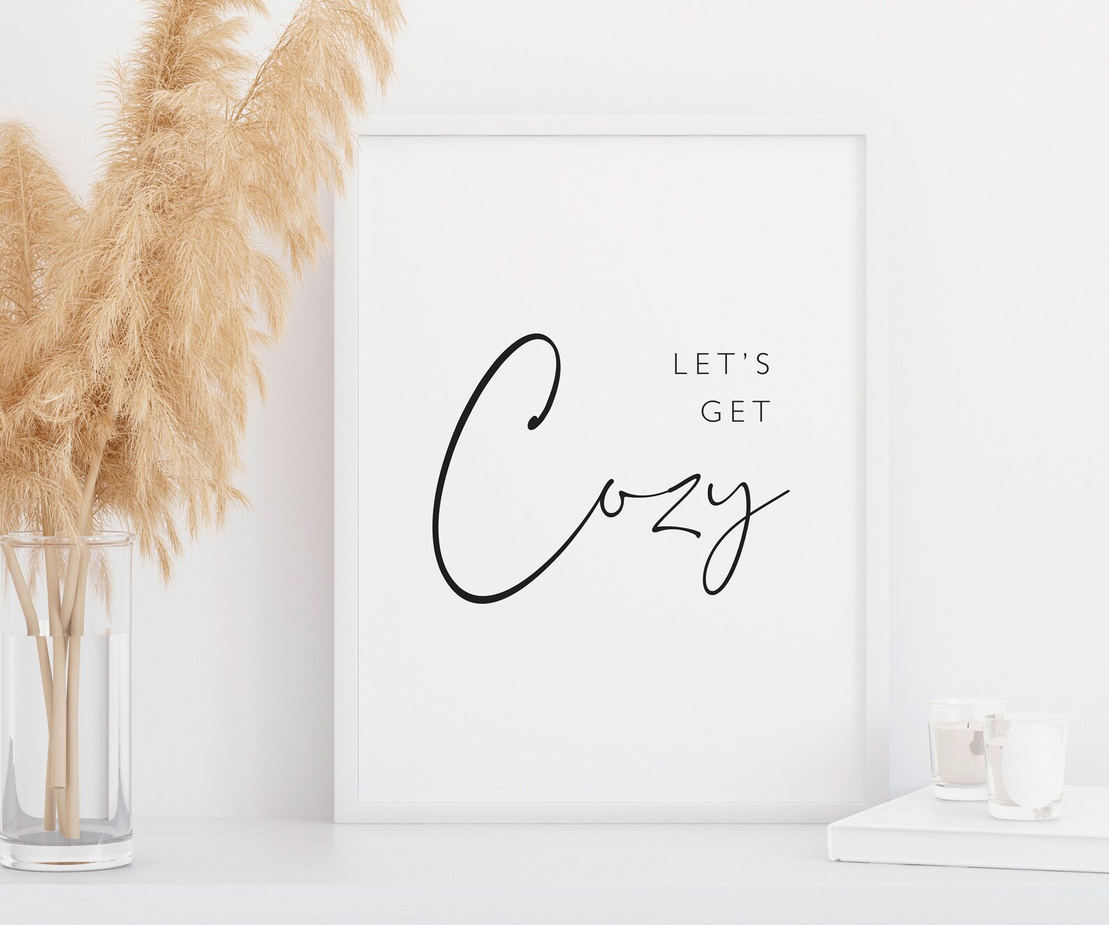 Get Cozy Printable Quote Guest Room Wall Art Get Cozy Modern - Etsy