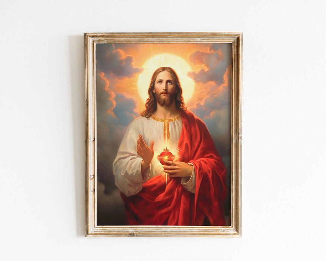 Jesus Wall Art, Farmhouse Wall Decor, Jesus Painting, Jesus Art ...