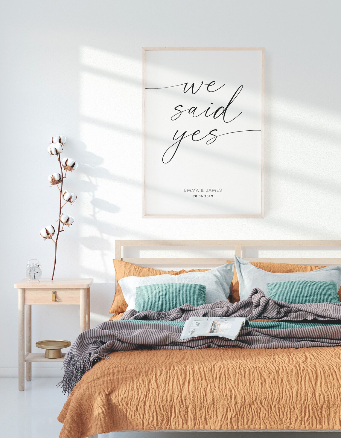 CUSTOM WEDDING PRINT We Said Yes Print Custom Engagement - Etsy
