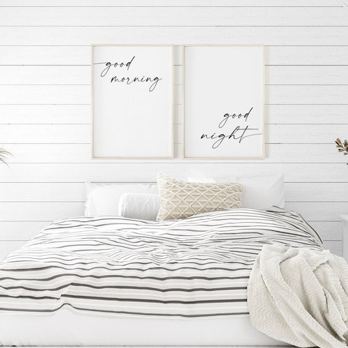 Bedroom Wall Decor Over The Bed Signs Couple Bedroom Prints Etsy