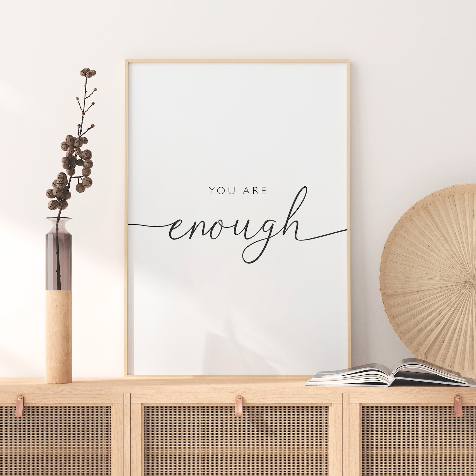 You Are Enough Print Printable Quotes Motivational Posters | Etsy