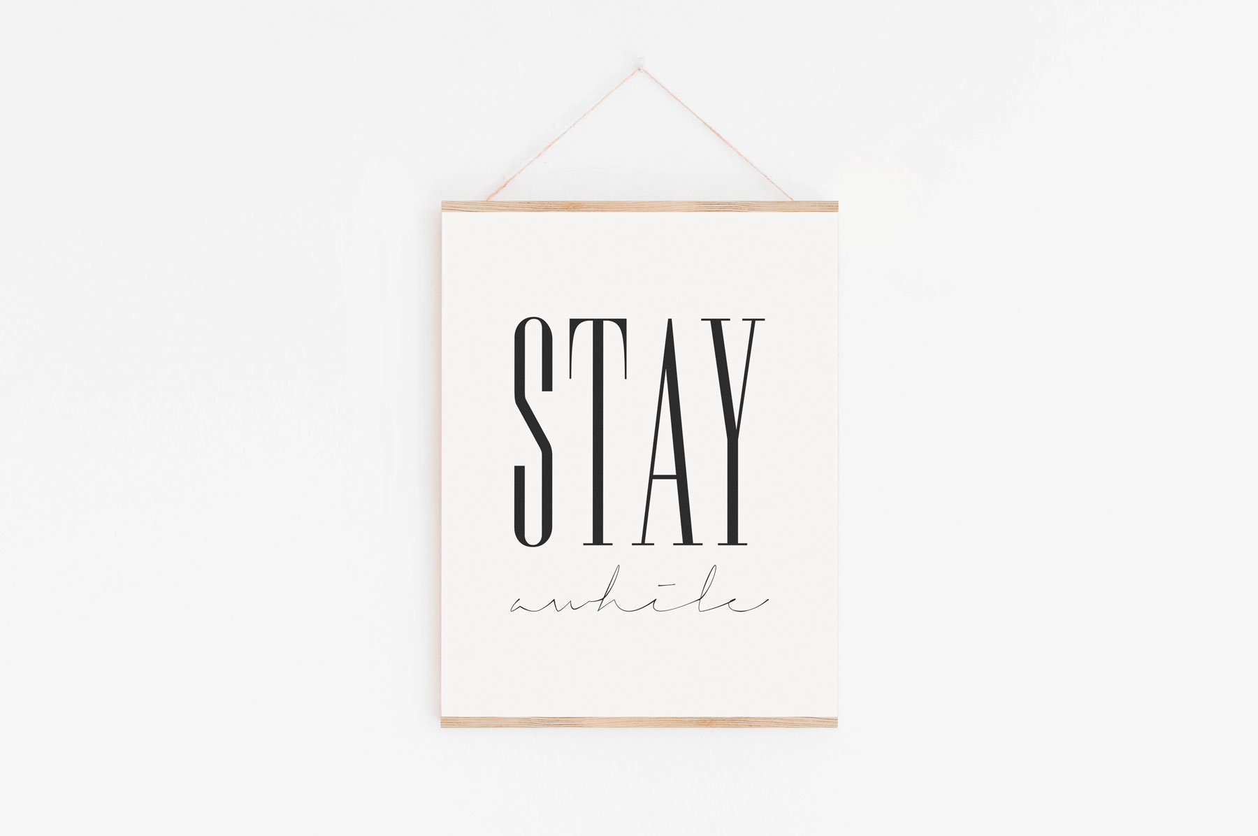 Stay Awhile Printable Stay Awhile Wall Art Guest Room | Etsy