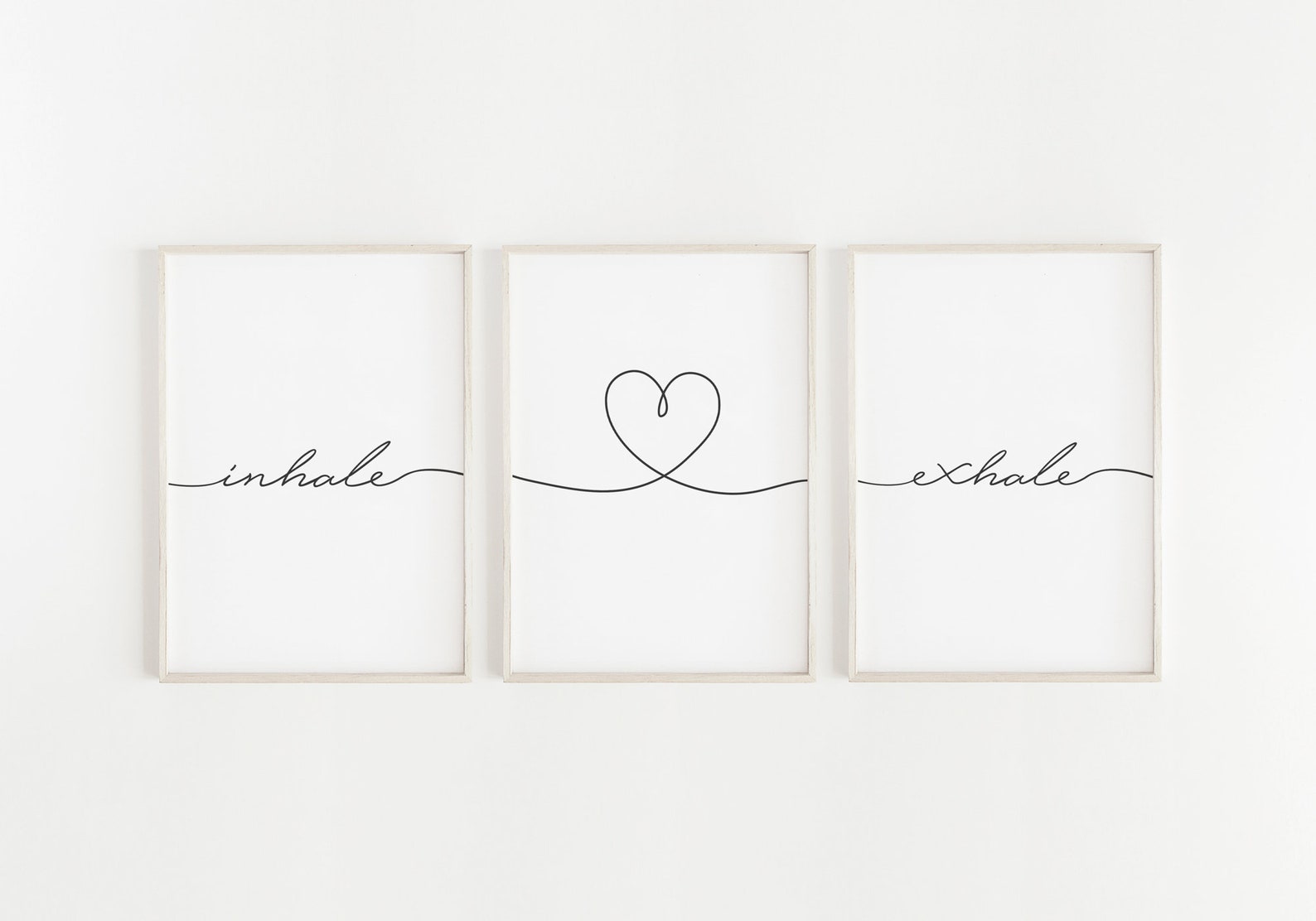 Inhale Exhale 3 Piece Wall Art Bedroom Posters Inhale Exhale - Etsy