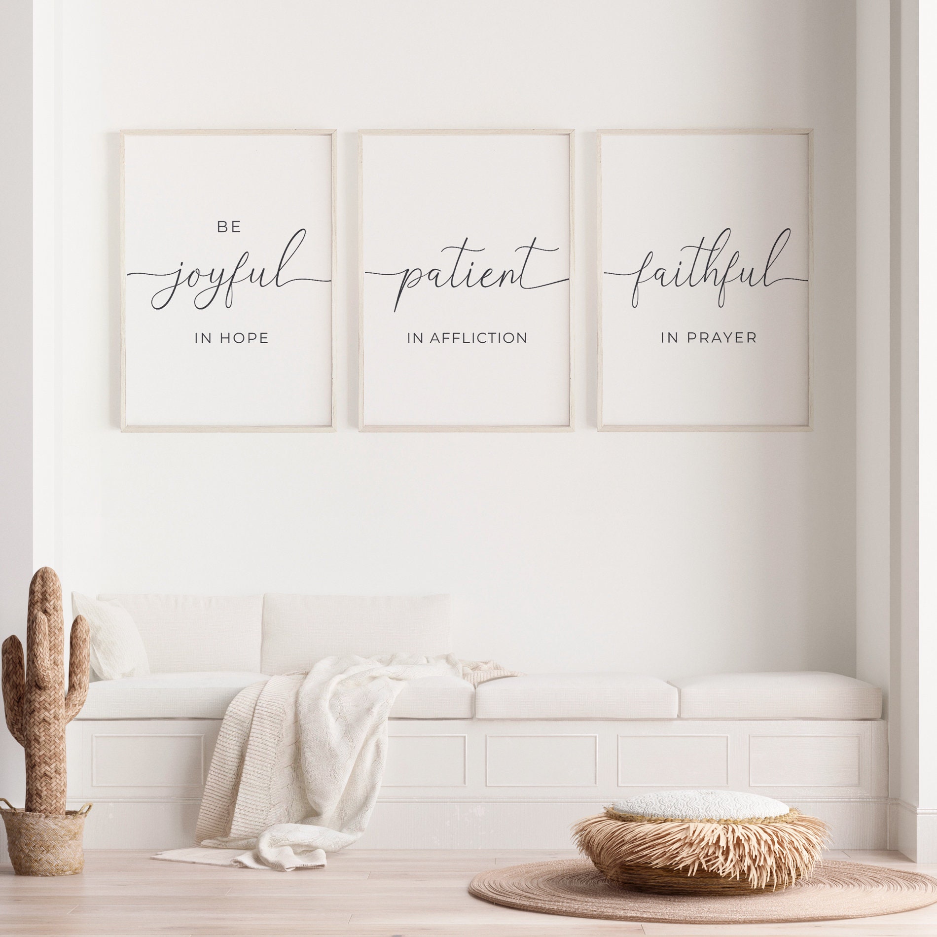 Bible Verse Wall Art Printable Set of 3 Bible Verse Prints - Etsy