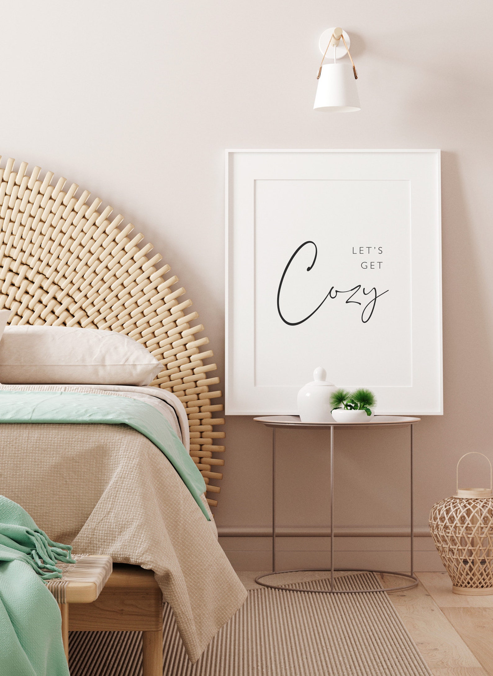 Get Cozy Printable Quote Guest Room Wall Art Get Cozy Modern - Etsy