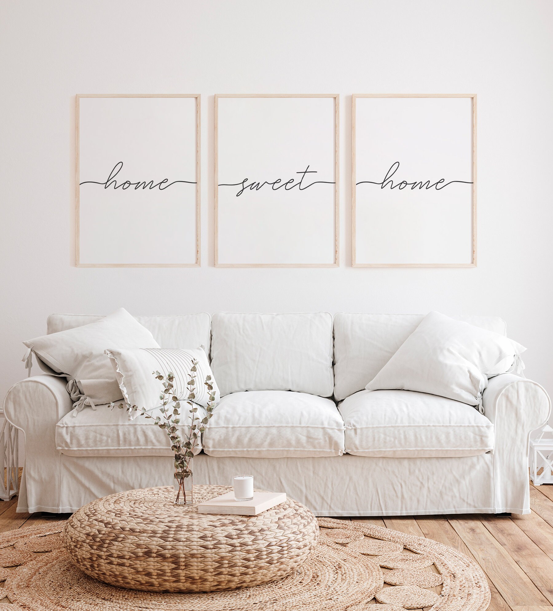 Sweet Home Print Set of 3 Wall Art Sweet Home Sweet Living - Etsy