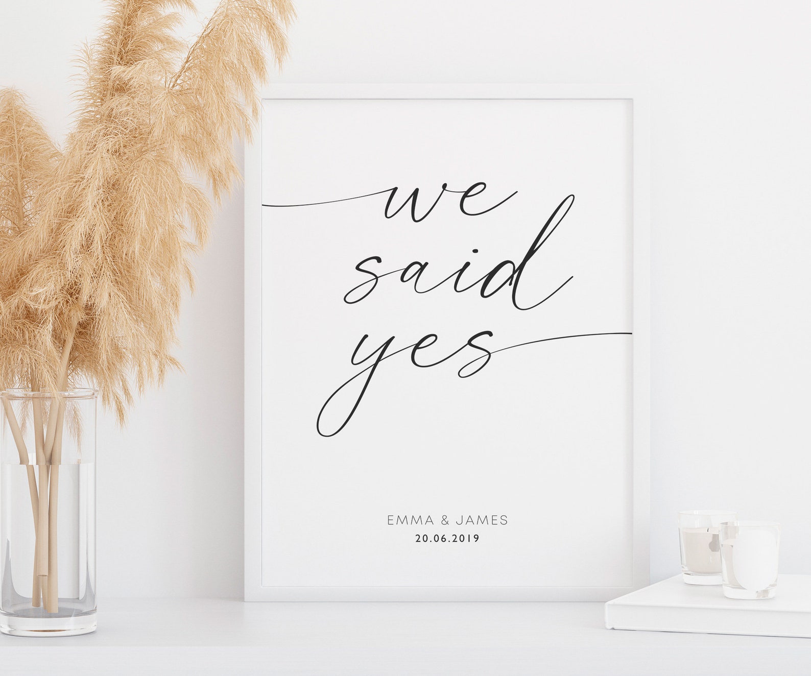 CUSTOM WEDDING PRINT We Said Yes Print Custom Engagement - Etsy