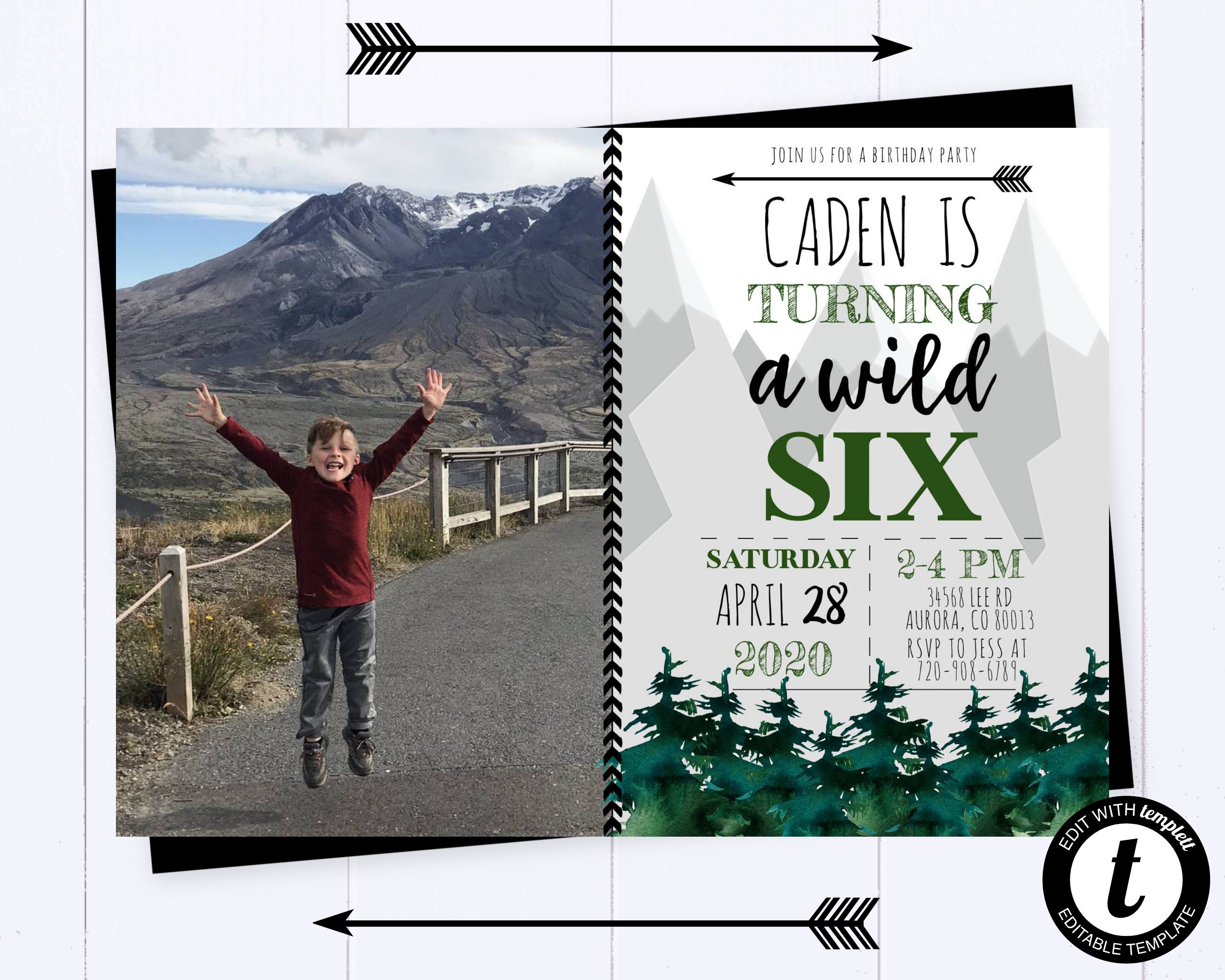 Adventure Photo Birthday Invitation Adventure Birthday Picture - Etsy