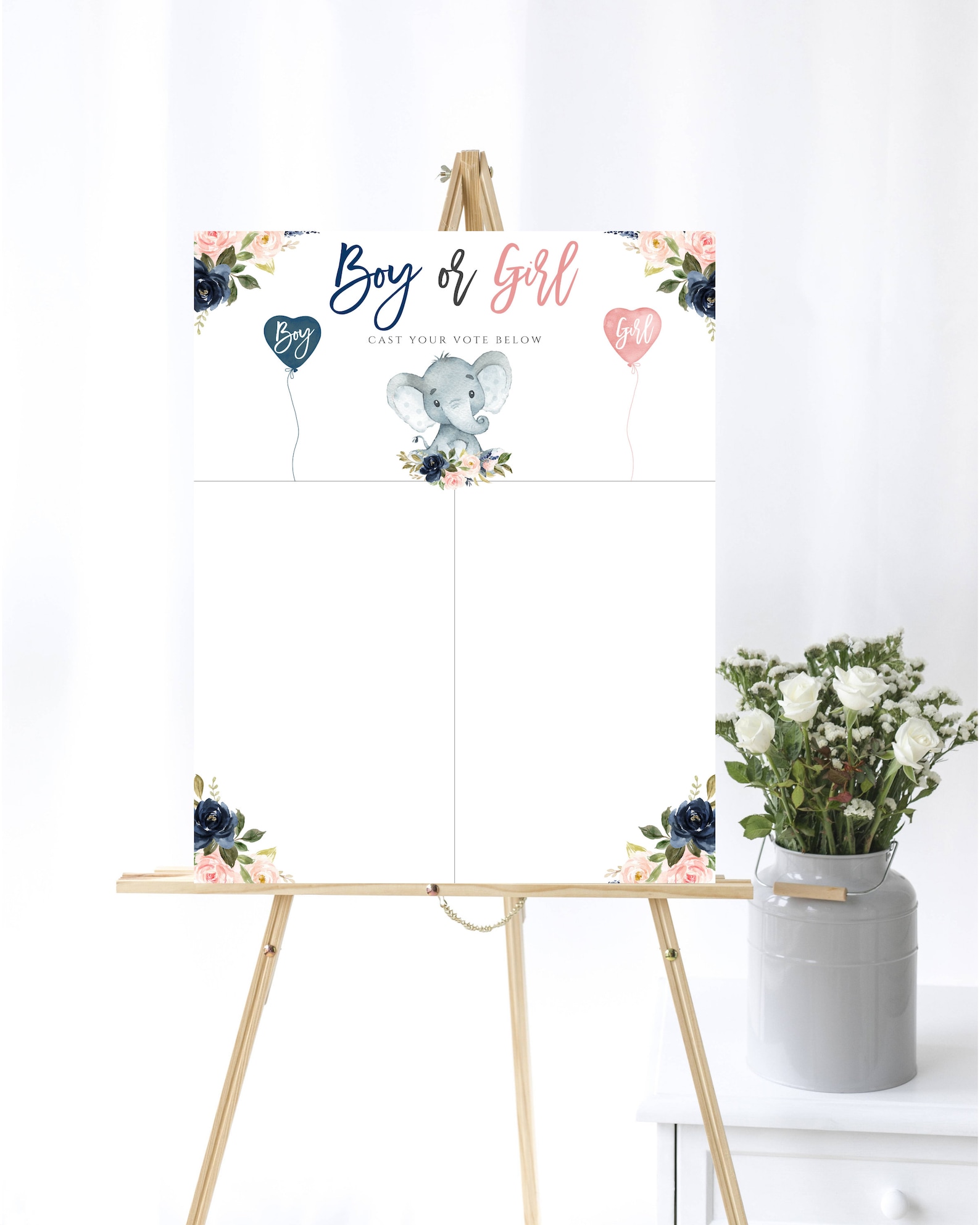 Elephant Gender Prediction Sign He or She Activity Boy or Girl - Etsy