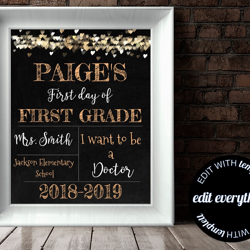 Editable School Sign - Etsy