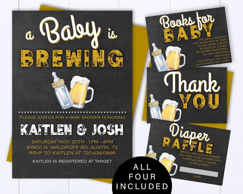 A Baby is Brewing Baby Shower Invitation Template Beer Baby Shower ...