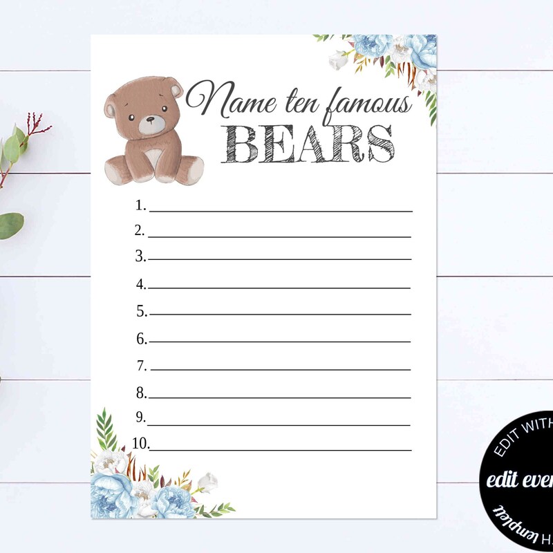 Guess the Teddy Name - Etsy UK