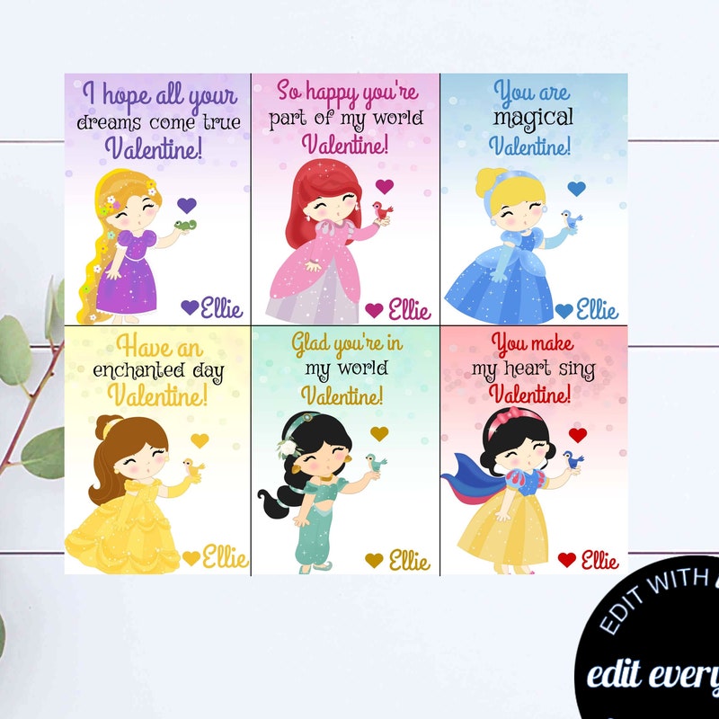 Princess Valentines - Etsy