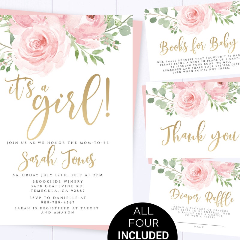 Girl Baby Shower - Etsy