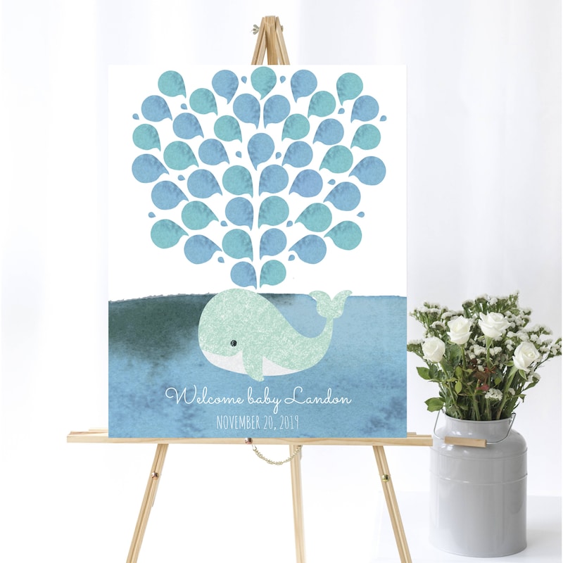Whale Wedding Guest Sign - Etsy