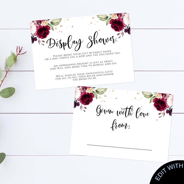 Bridal Shower Invitation With Display Shower Insert - Etsy
