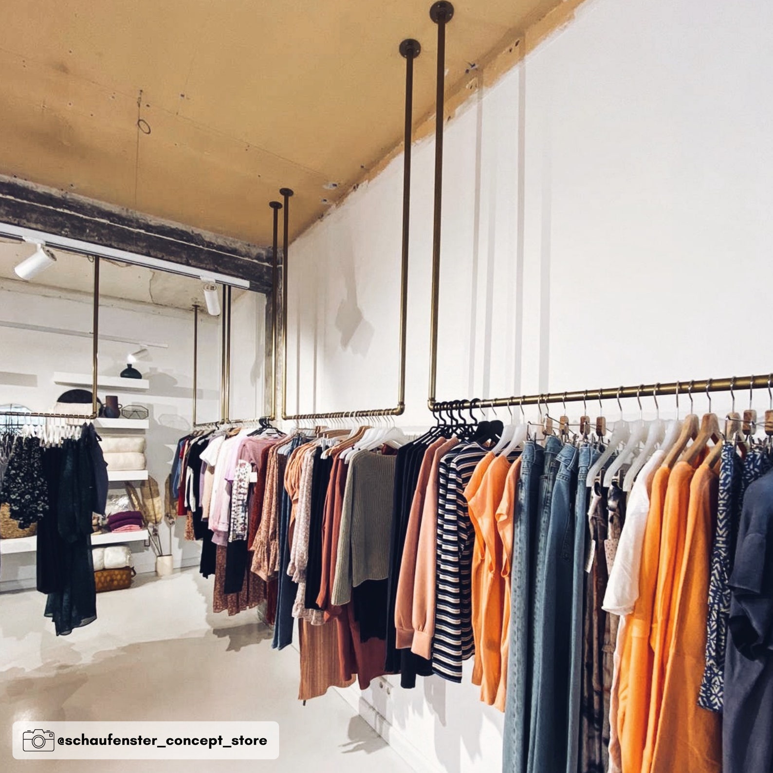 LOFT - Ceiling-mounted Clothes Rail in Industrial Style - Etsy