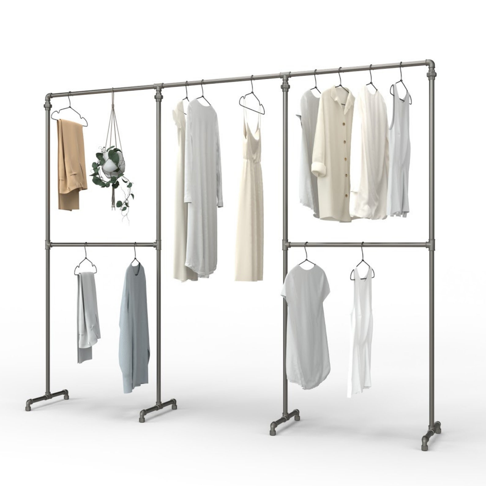 TRIPLE Type 2 Clothes Rail System With 3 Rows - Etsy UK