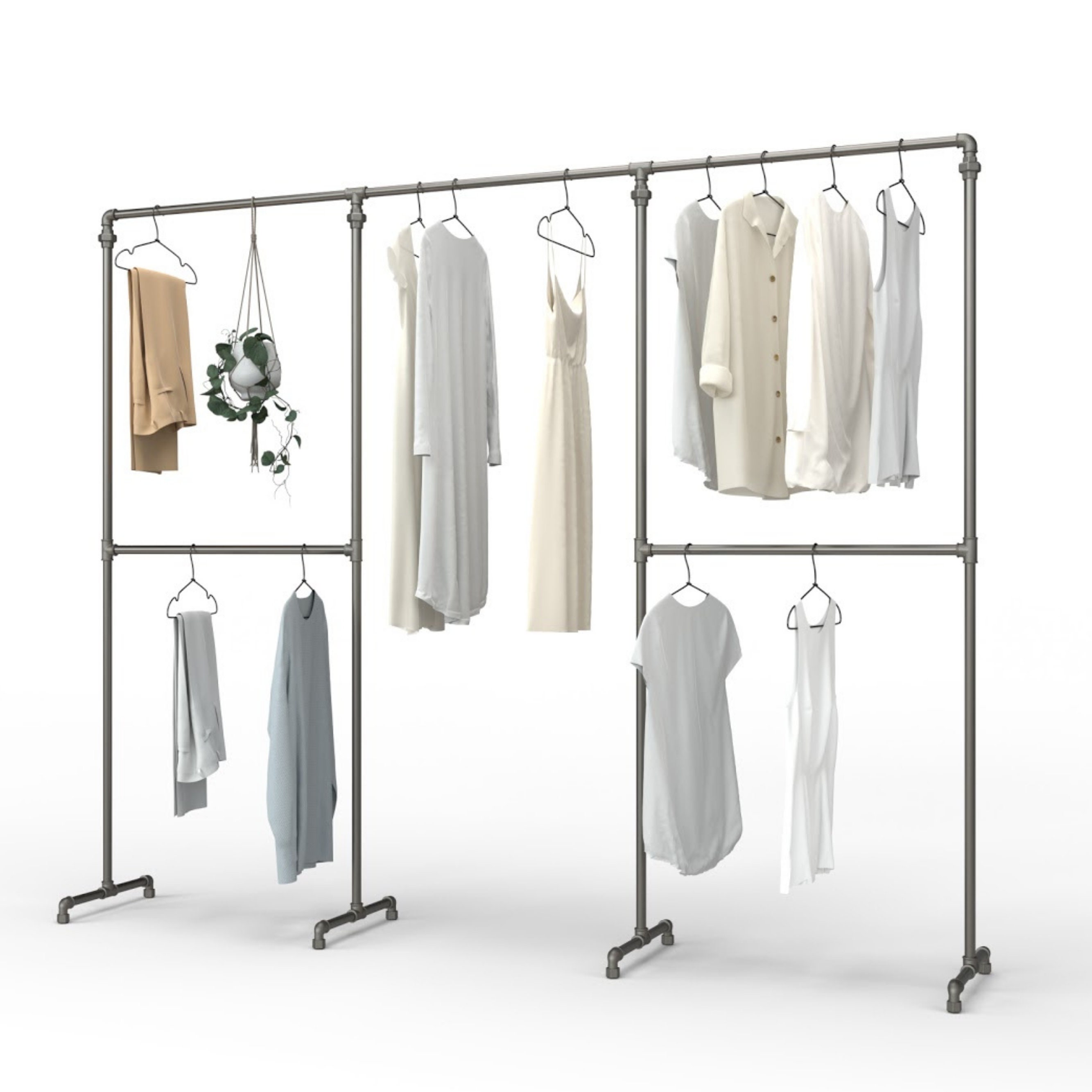 TRIPLE Type 2 Clothes Rail System With 3 Rows - Etsy UK