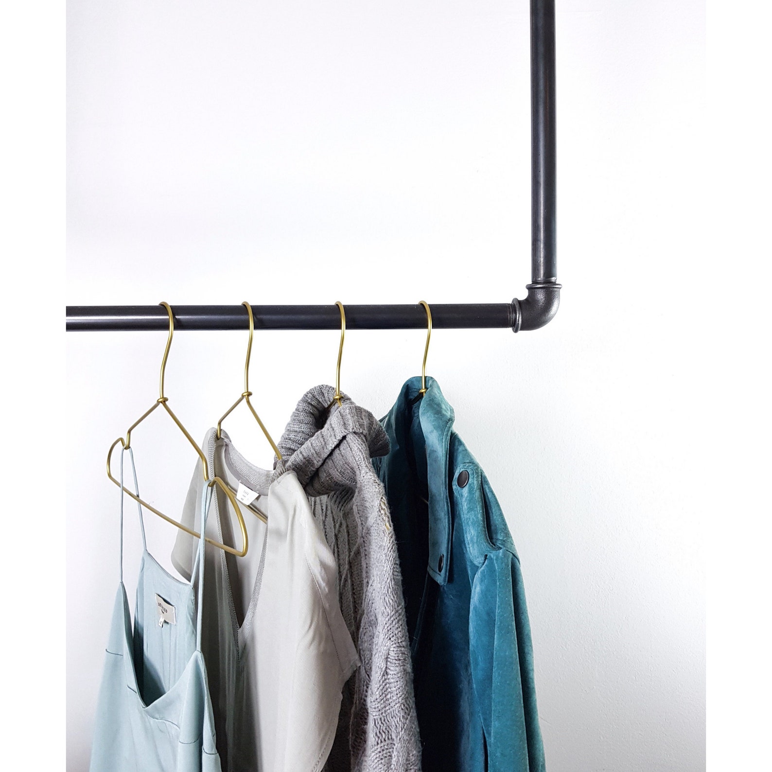 LOFT - Ceiling-mounted Clothes Rail in Industrial Style - Etsy