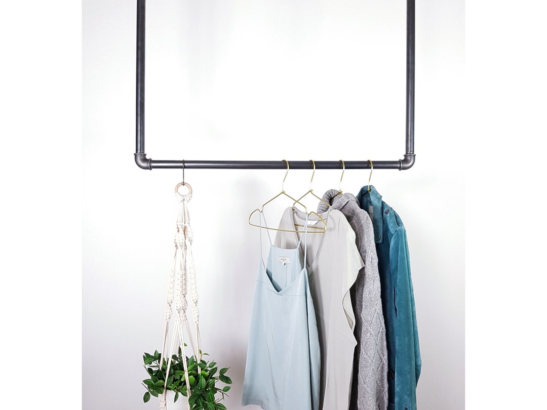 LOFT - Ceiling-mounted Clothes Rail in Industrial Style - Etsy