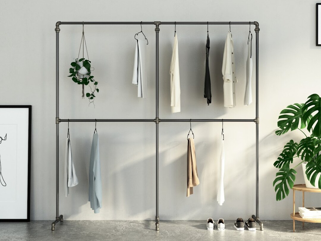 DOUBLE Type 1 - Clothes Rail System With 2 Rows - Etsy