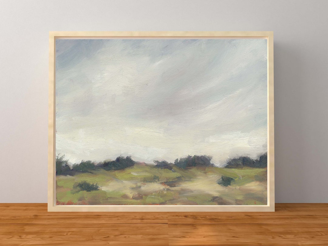 Print of Oil Painting Virginia Landscape Atmospheric Scene Clouds Green ...