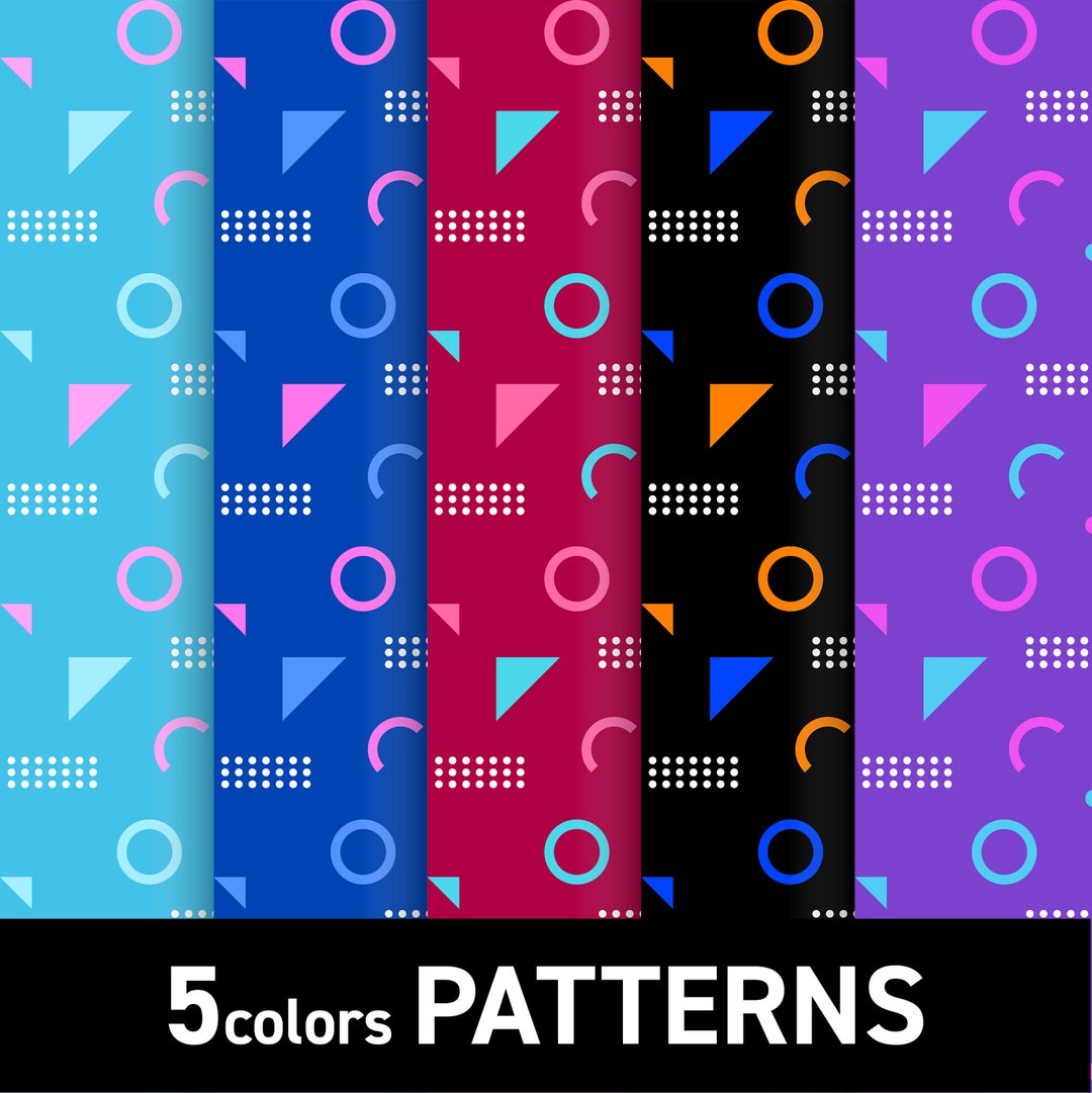 Retro Pop Patterns /colorful Cute /seamless Pattern, Background ...