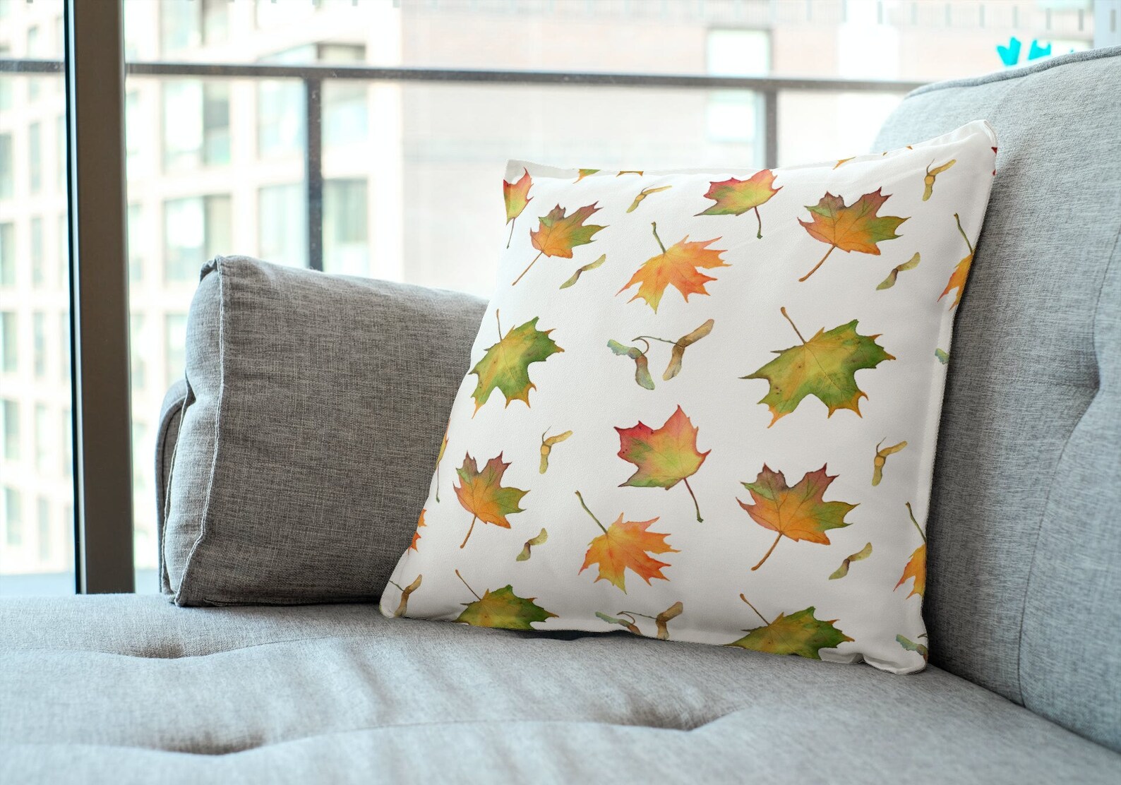 Watercolor Maple Leaves Fall Seamless Patterns Autumn Digital Paper ...