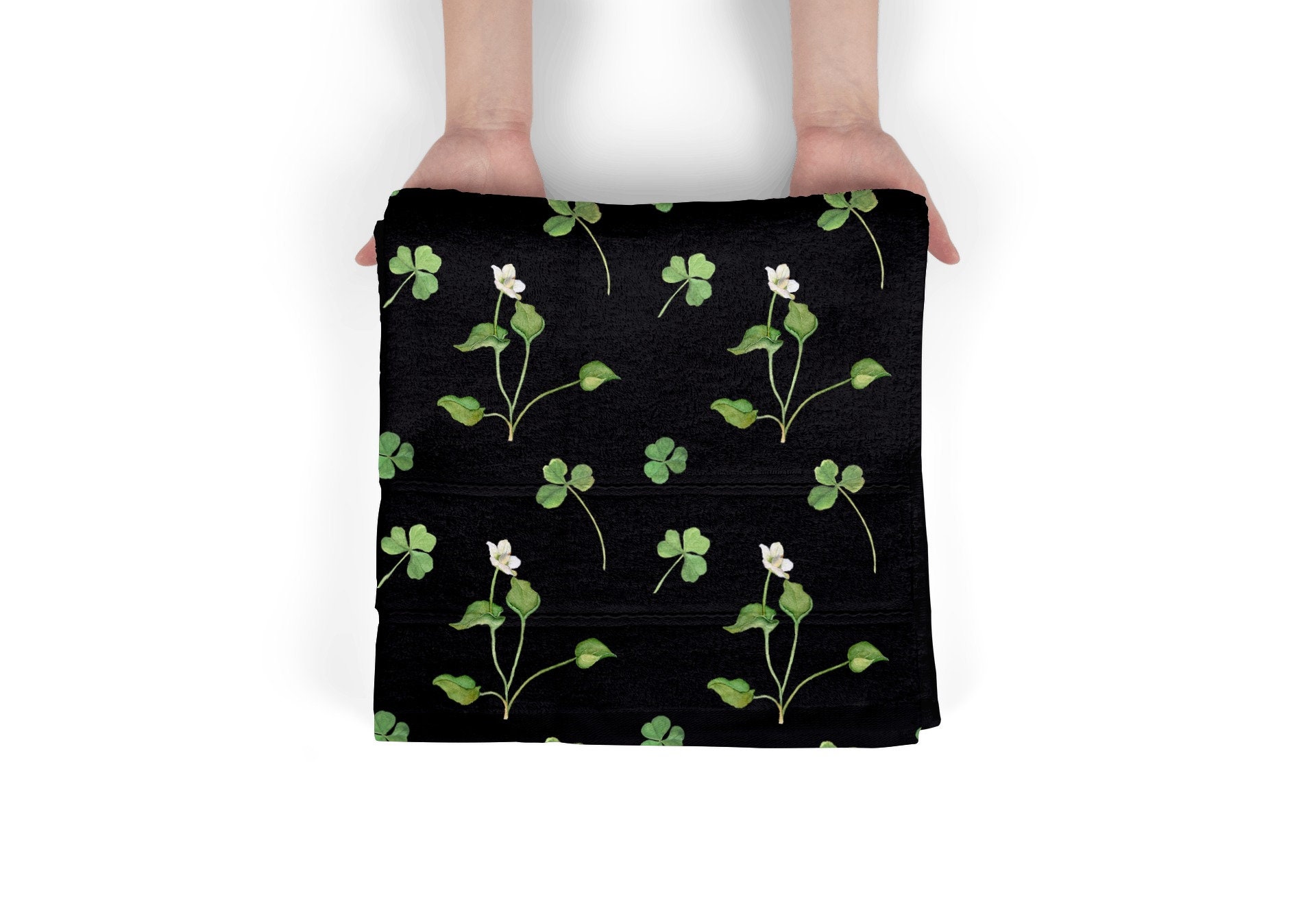 Watercolor Wildflower Digital Paper Greenery Leaves Clover - Etsy