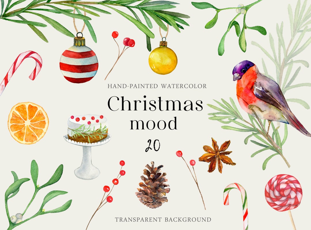 Watercolor New Year Clipart Png Hygge Christmas Cozy Holiday Winter ...