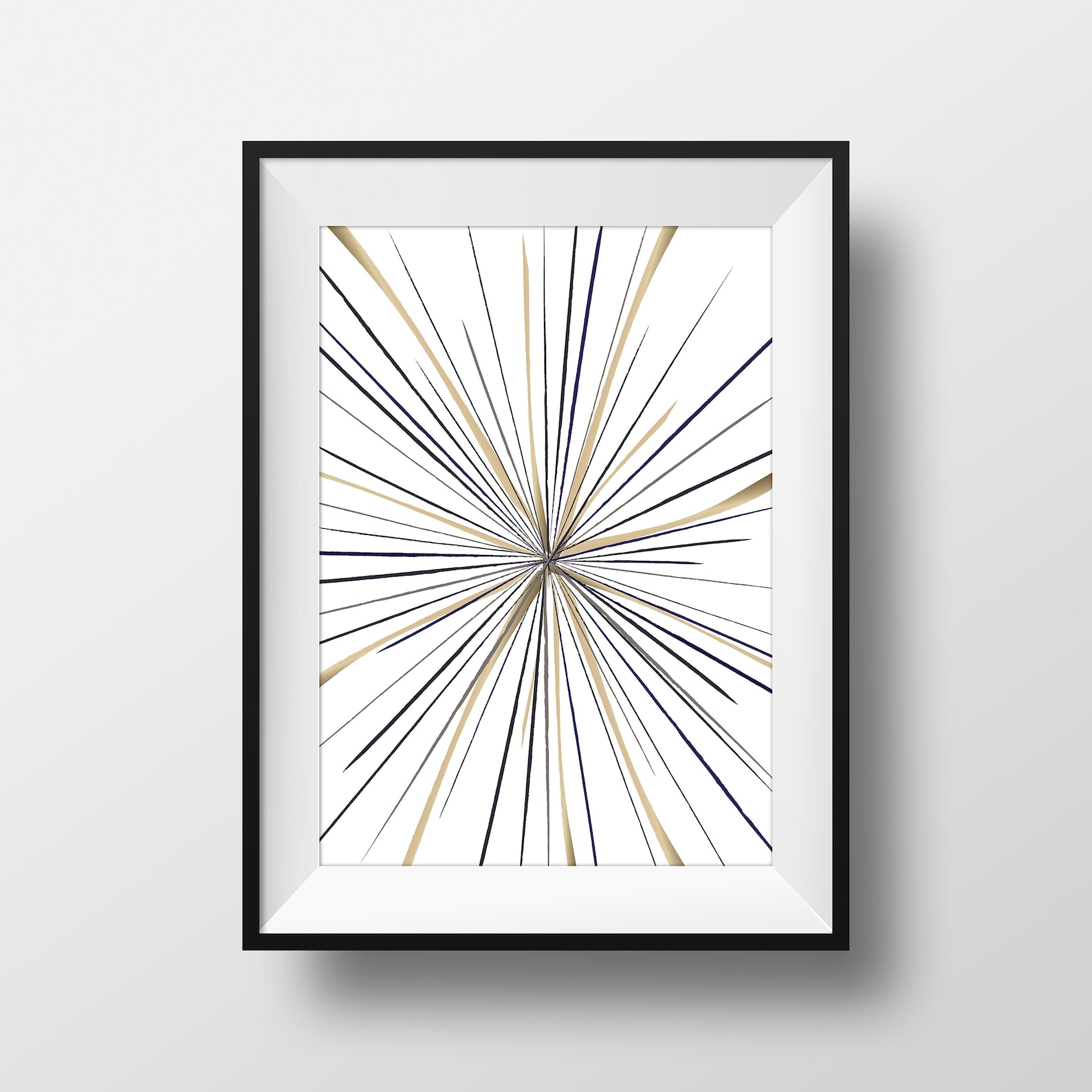 Starburst Print, Starburst Wall Art, Wall Decor, Line Art, Abstract ...