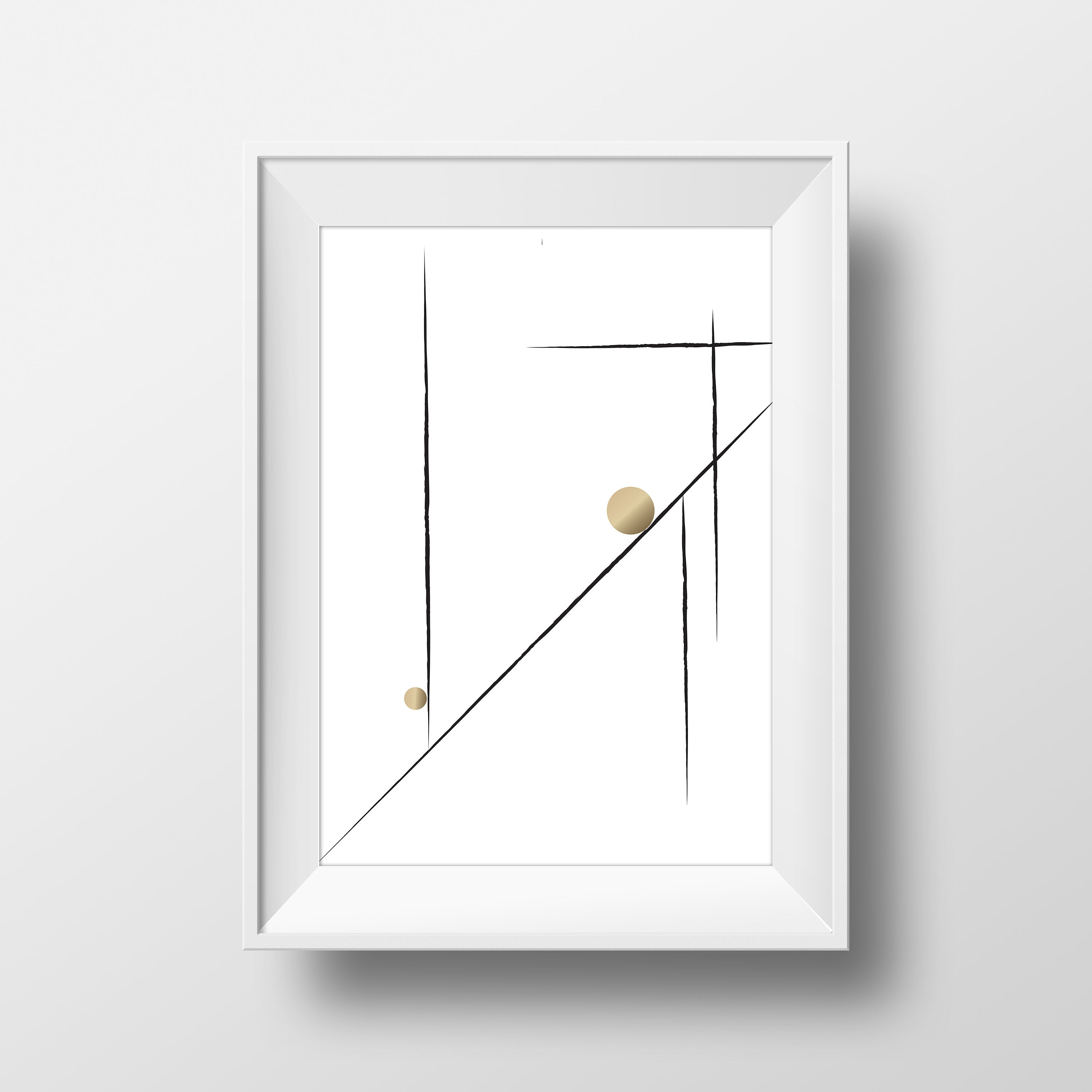 Arte de línea abstracta, Arte lineal, Arte de pared abstracto, Cartel ...