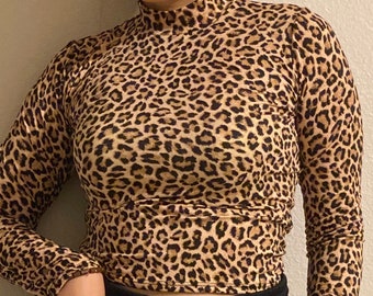 Leopard Print Top - Etsy