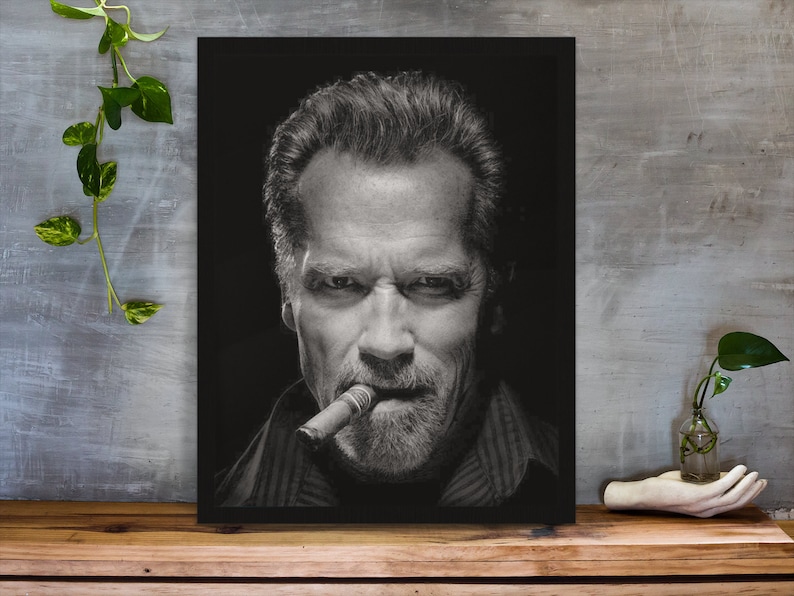 Famous People Smoking Cigar Poster (scarface, Arnold Schwarzenegger ...
