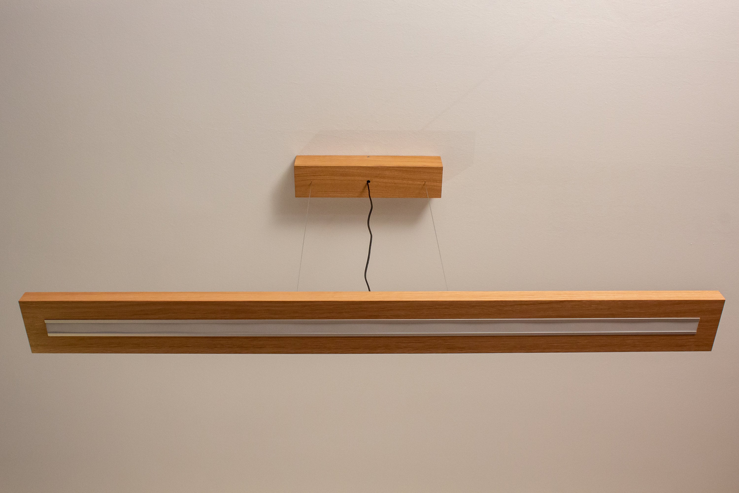 Design Hanging Lamp Oak Solid Wood Rectangular 100cm Handmade - Etsy