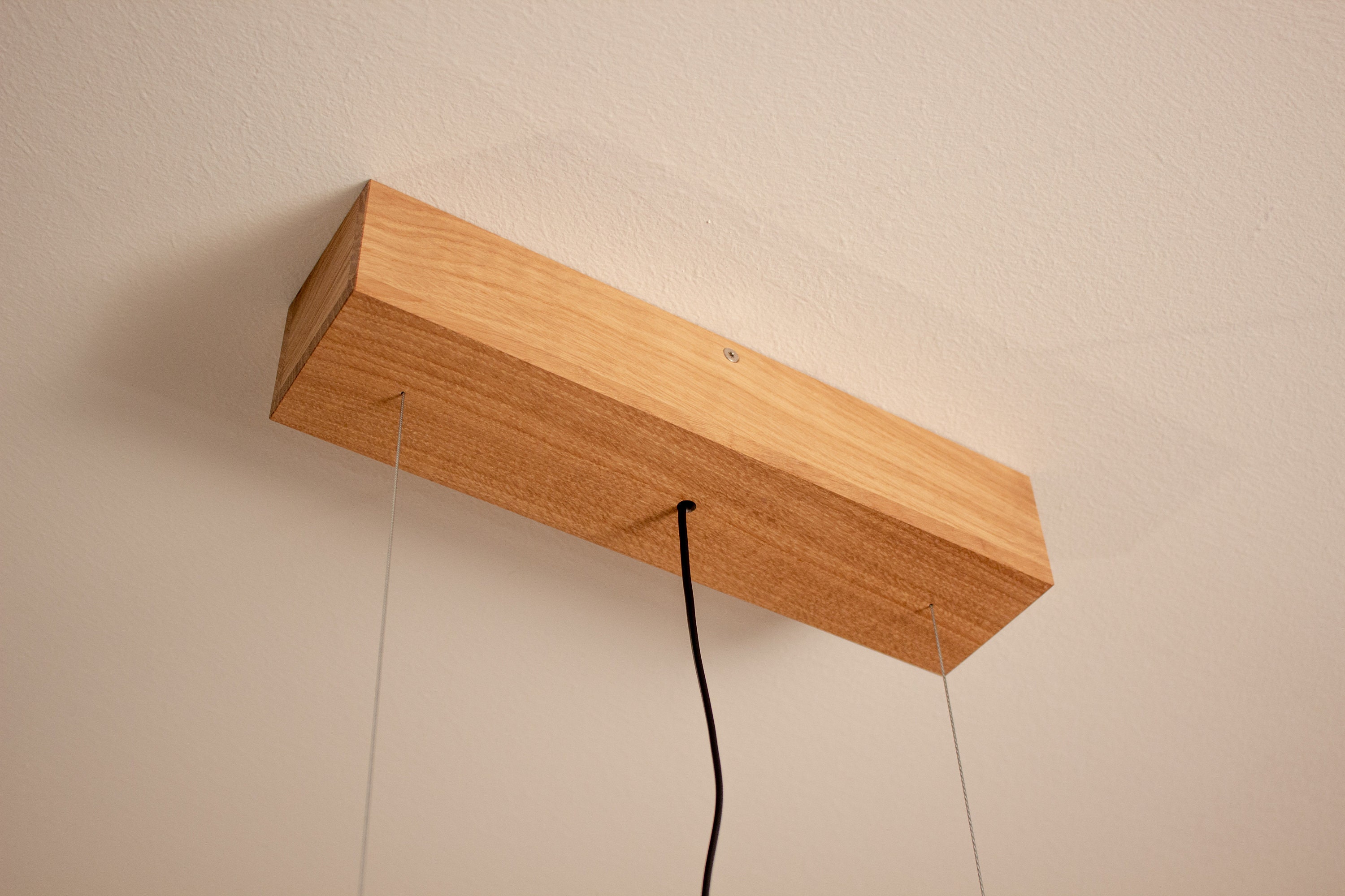 Design Hanging Lamp Oak Solid Wood Rectangular 100cm Handmade - Etsy