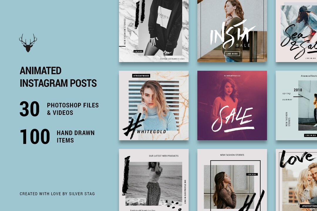 ANIMATED Hand-drawn Instagram Posts - Creative, Modern, Cool, Hand ...