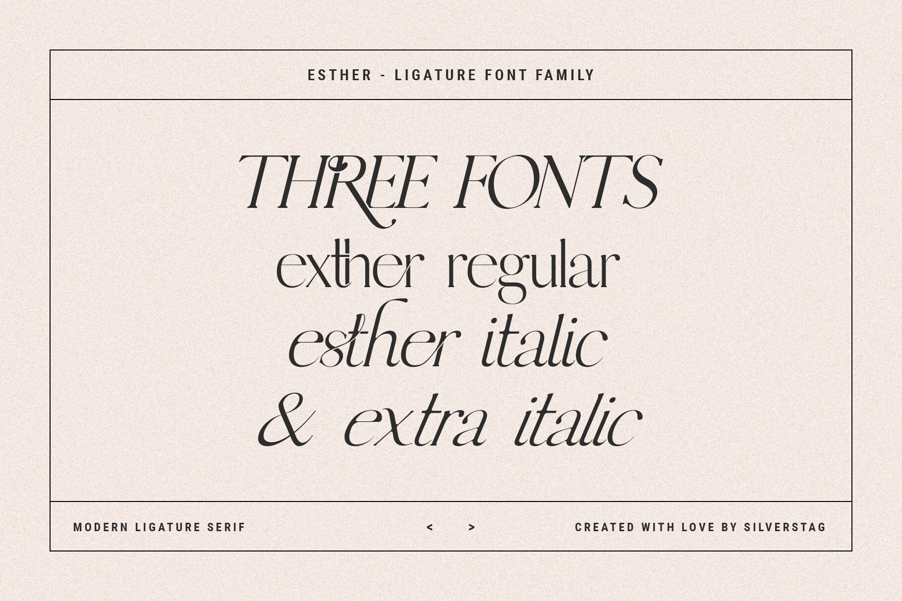Esther - Ligature Serif Font Family - Etsy