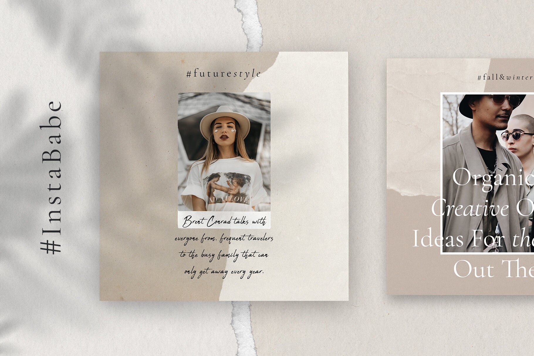 Instababe - Instagram Post Templates, Creative, Modern, Torn Paper ...