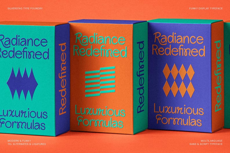 Lightshift - A Funky Display Typeface - Etsy