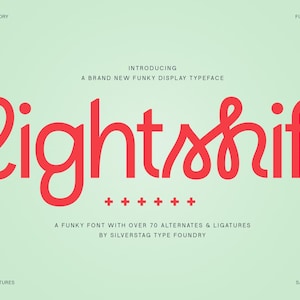 Lightshift - A Funky Display Typeface - Etsy