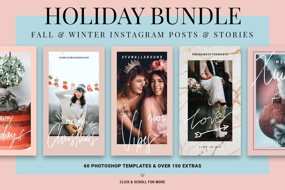 Holiday ANIMATED Instagram Bundle Christmas, Thanksgiving, Black Friday ...